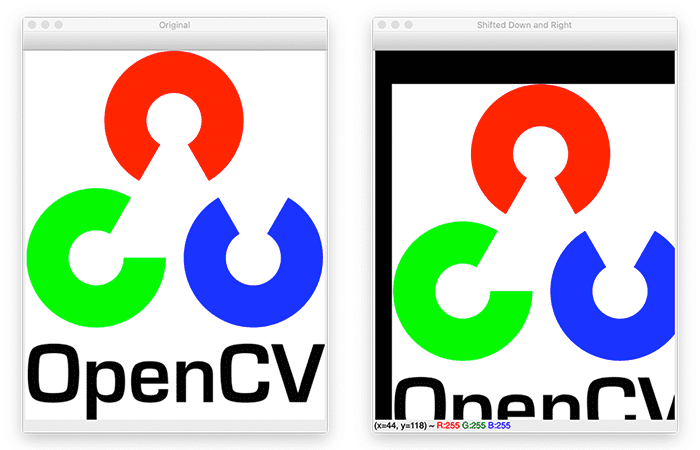 OpenCV Image Translation PyImageSearch